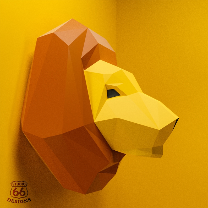 Papercraft Lion 3D Papercraft Lion King Paper Lion Animal | Etsy