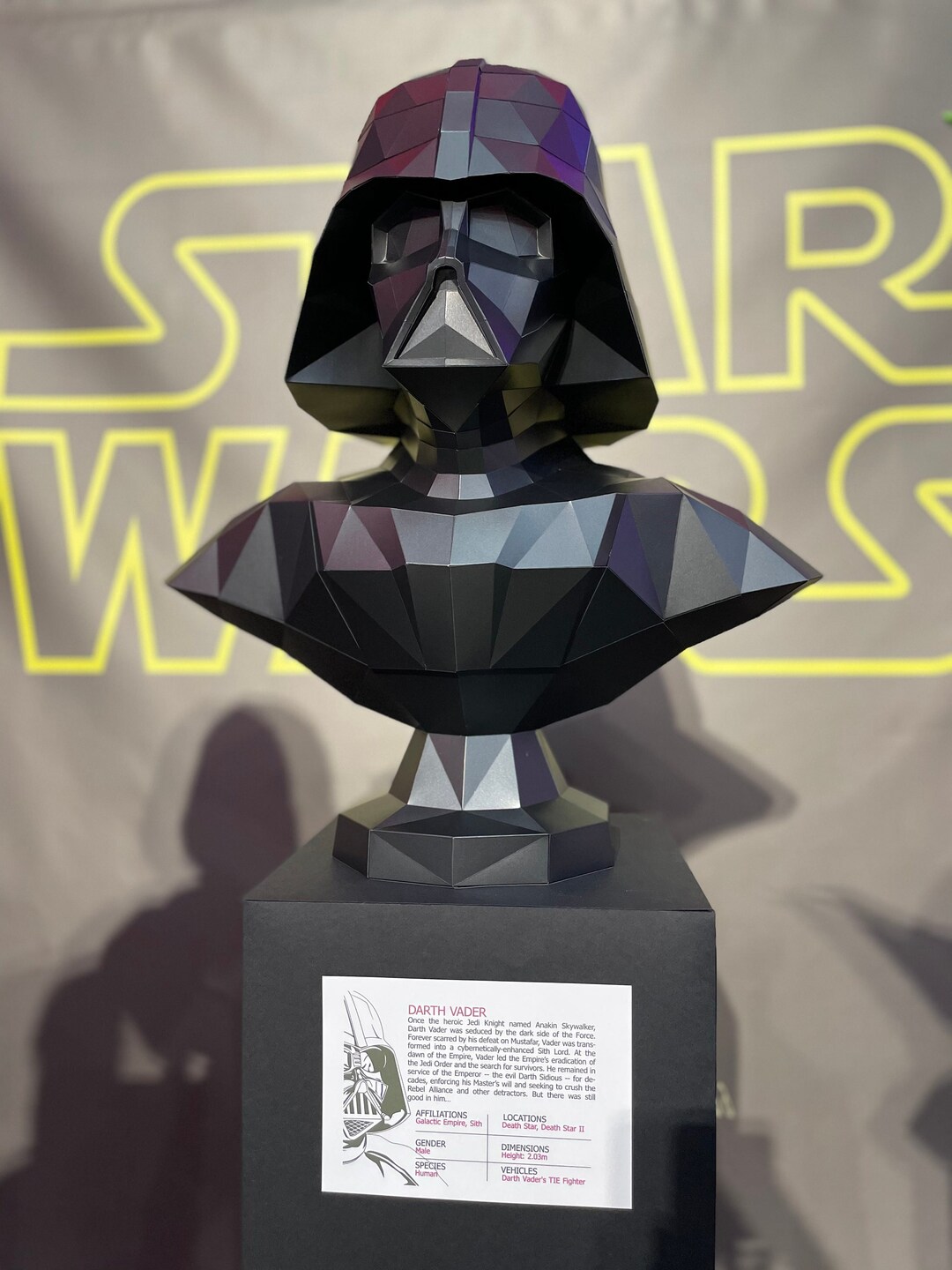 Star Wars Darth Vader 3D Papercraft Statue Sith Lord | Fathers Day Gift ...