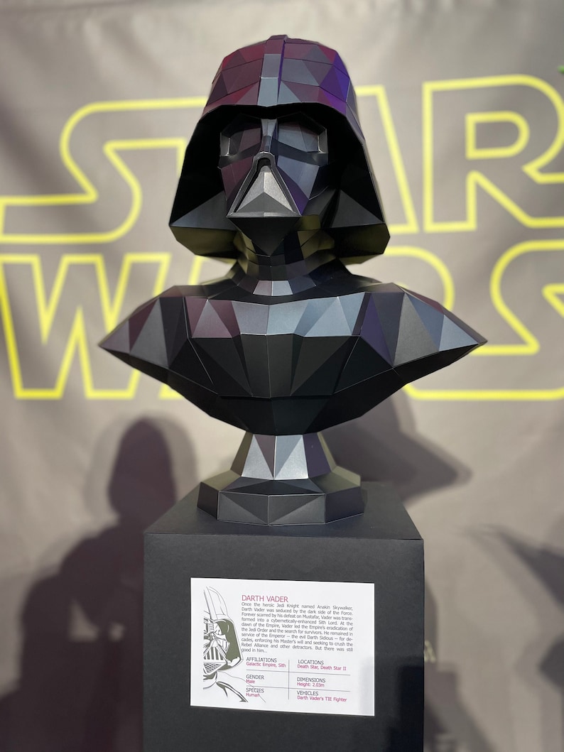 Star Wars Darth Vader 3D Papercraft Statue Sith Lord Fathers - Etsy