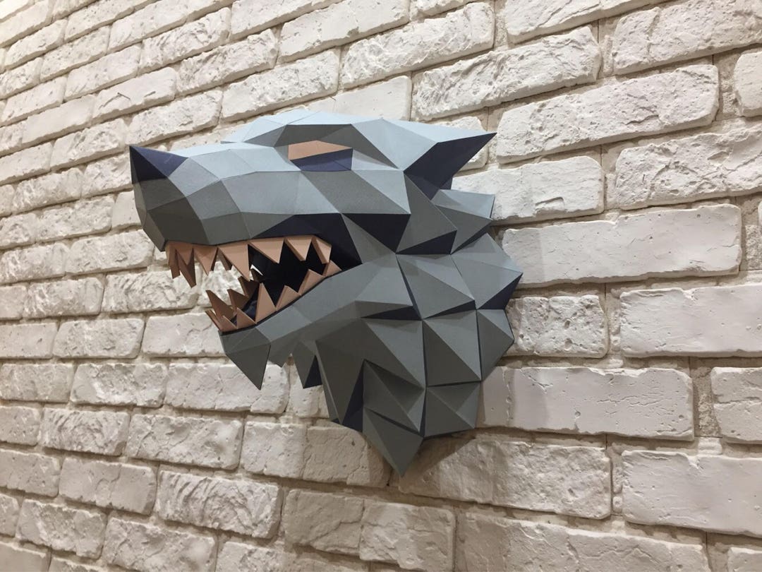 Game of Thrones, Winter is Coming, Paper Wolf, Direwolf, Wolf Head ...