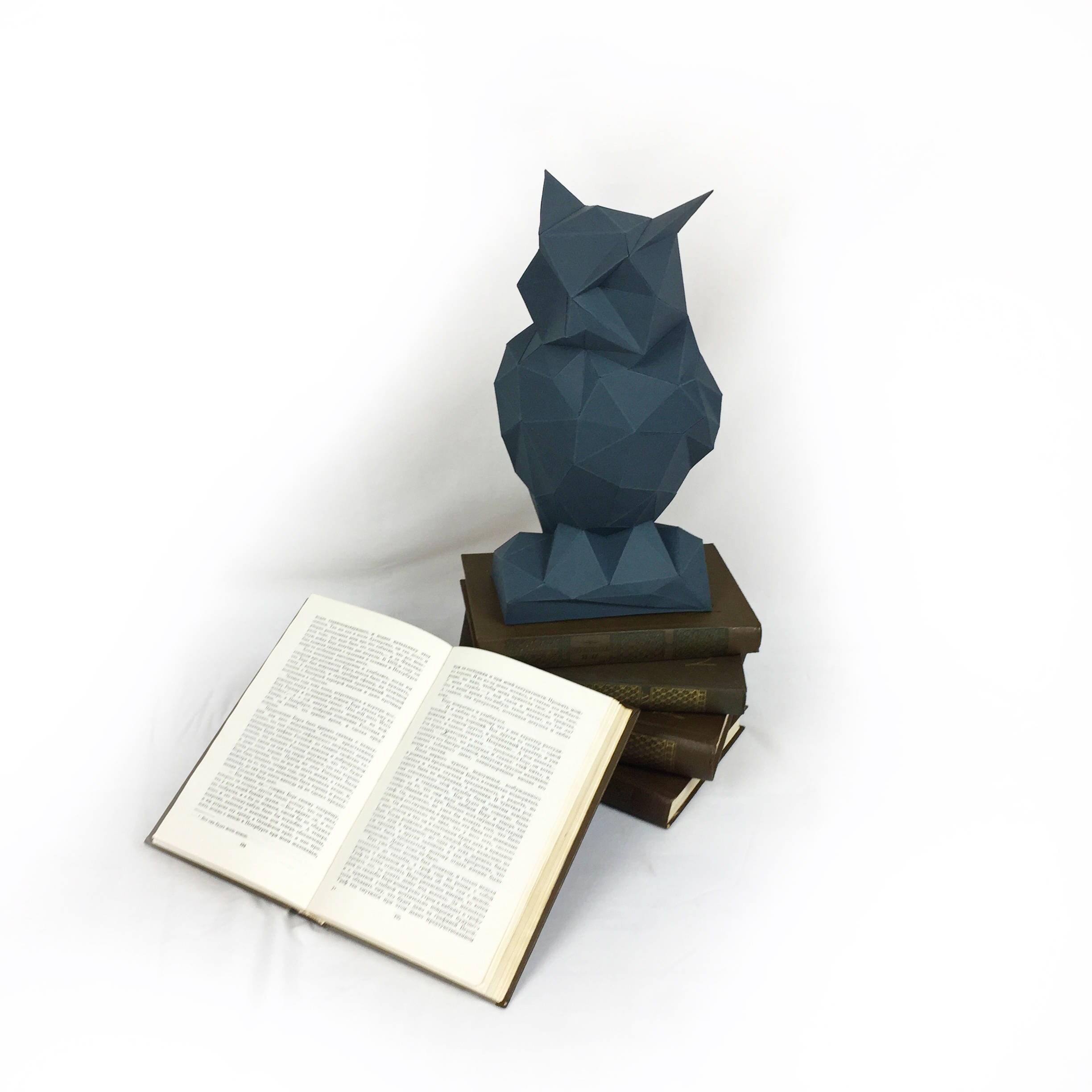 Night Owl Papercraft Owl Paper Owl Animal Trophy Loft | Etsy