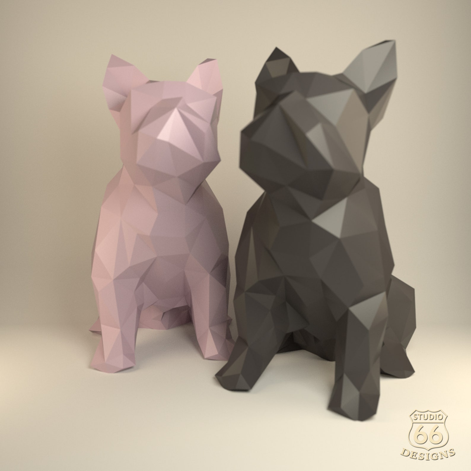 French Bulldog, Papercraft Bulldog, Paper Dog, Papercraft 3d, Paper ...