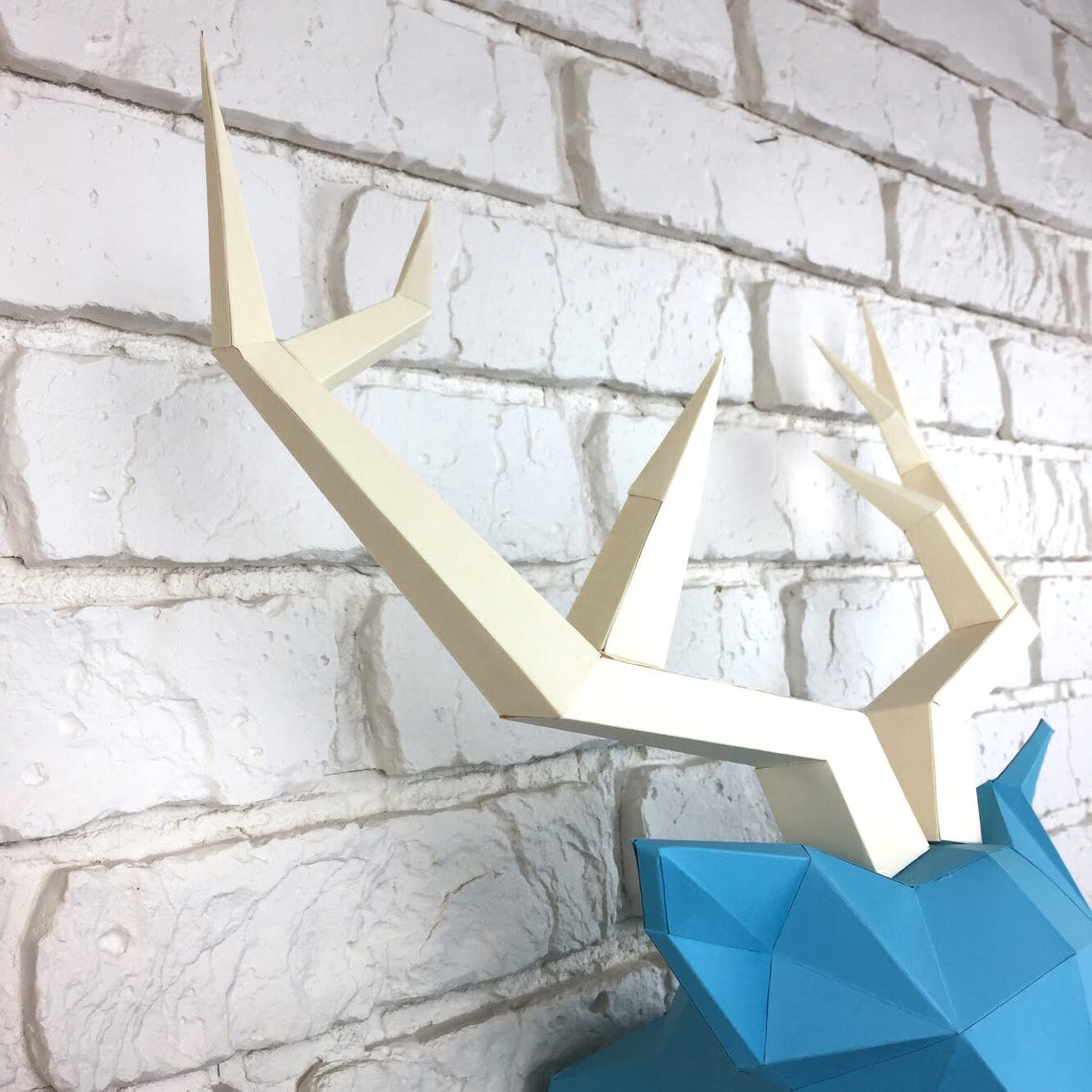 Deer Head Paper Sculpture Papercraft Deer Papercraft | Etsy