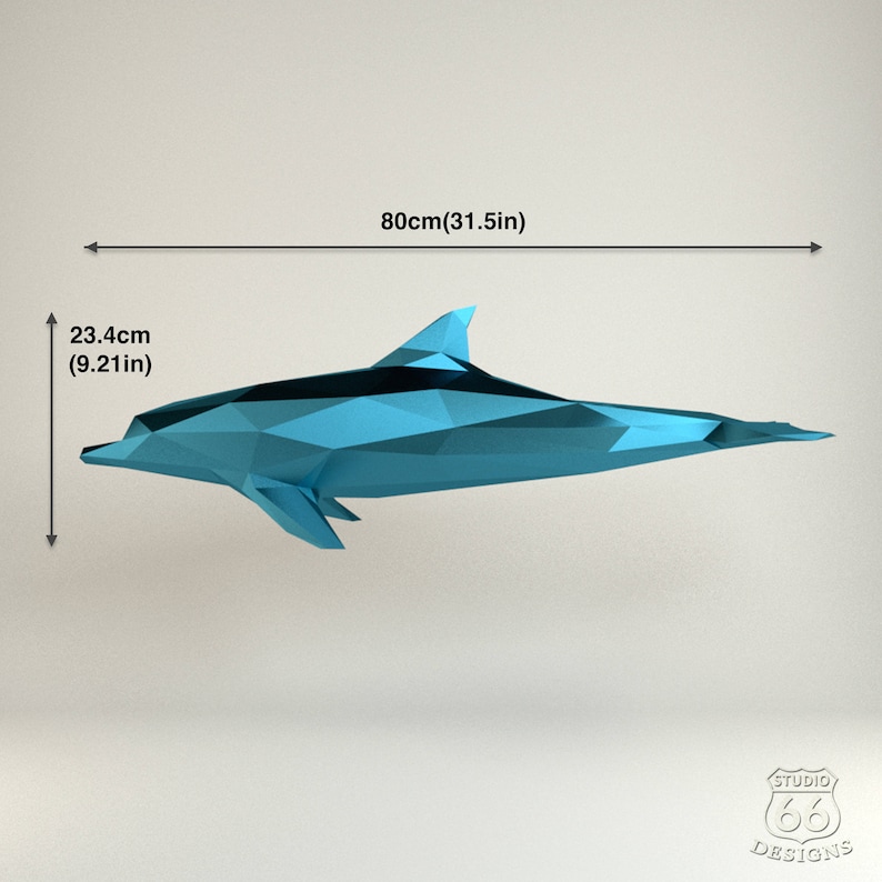 Paper Craft Dolphin Dolphin Papercraft Paper Model Pepakura - Etsy