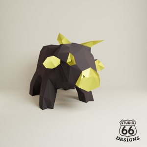 Small Highland Cow - Do It Yourself From Paper, Scottish Golden Calf 3D ...