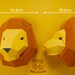 Papercraft Lion, 3D Papercraft, Lion King, Paper Lion, Animal Head ...