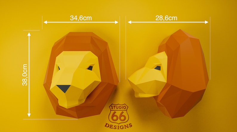 Papercraft Lion 3D Papercraft Lion King Paper Lion Animal | Etsy