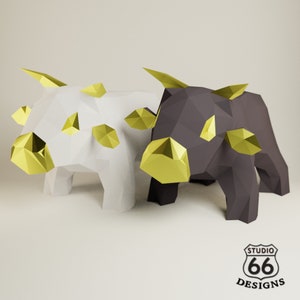Small Highland Cow - Do It Yourself From Paper, Scottish Golden Calf 3D ...