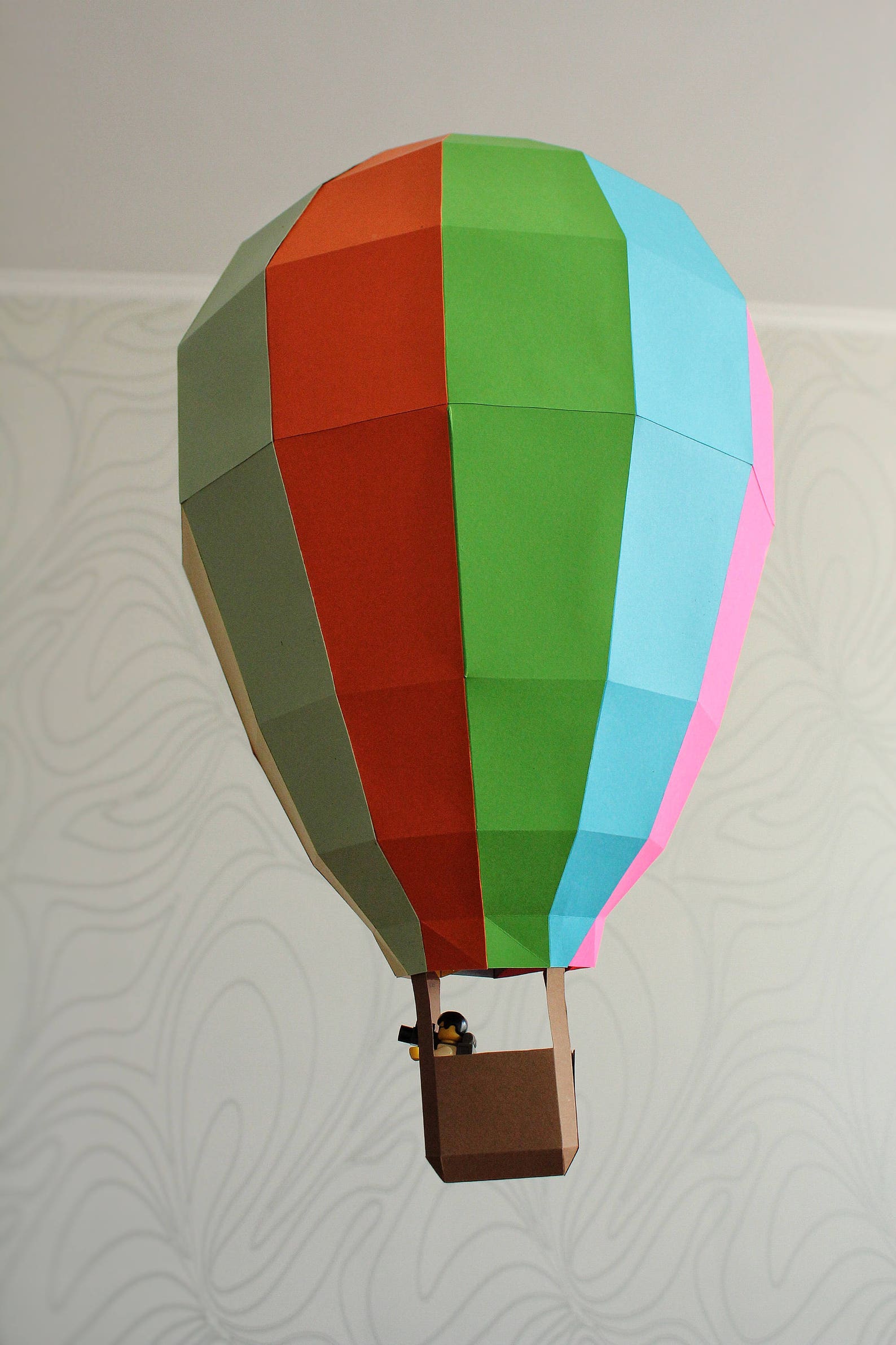 Papercraft Air Balloon, Hot Air Balloon Papercraft, Nursery Decor ...