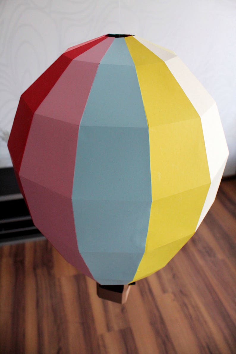 Papercraft Air Balloon Hot Air Balloon Papercraft Nursery - Etsy