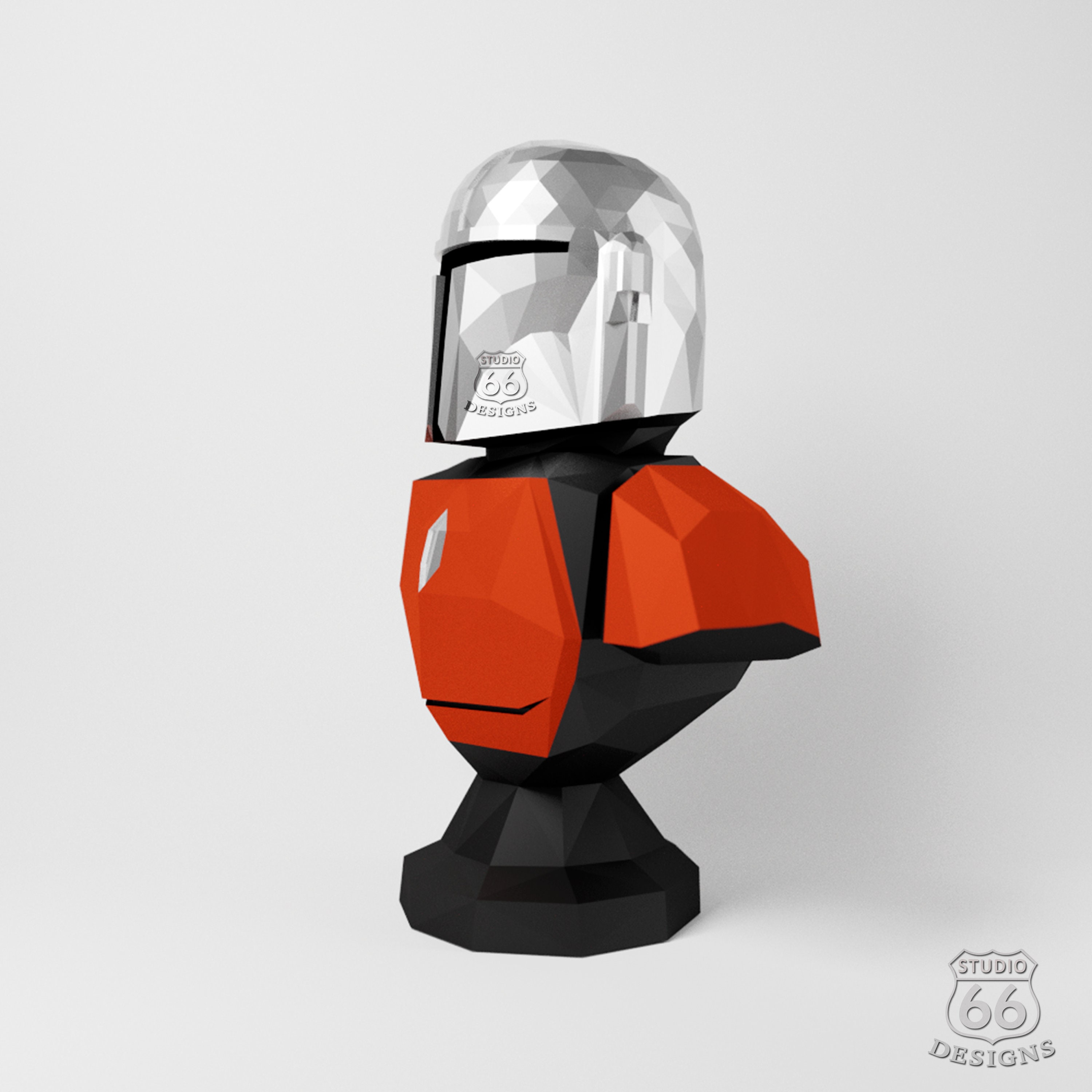 Star Wars 3D Papercraft Mandalorian Statue Bounty Hunter - Etsy Canada