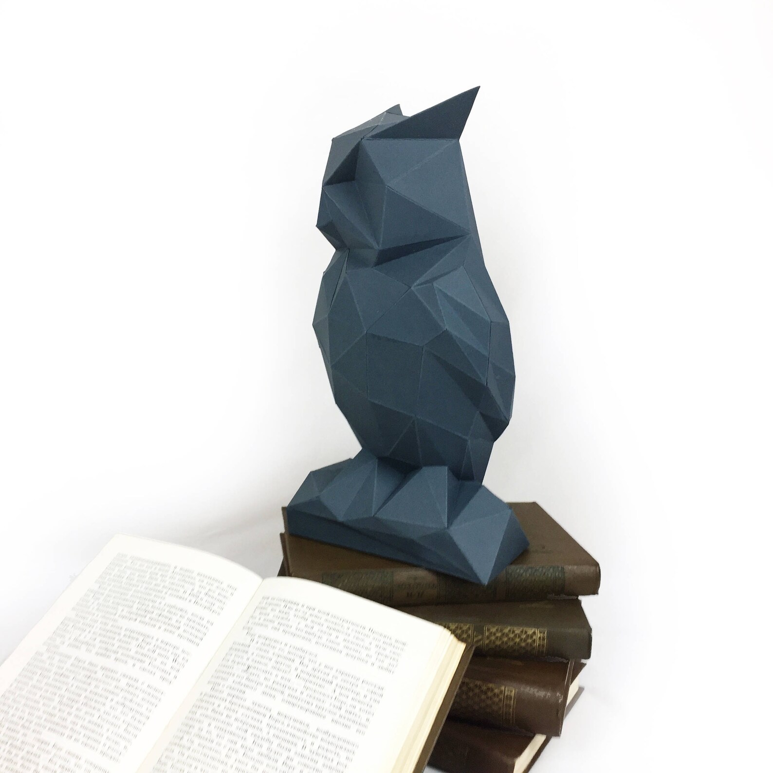 Night Owl Papercraft Owl Paper Owl Animal Trophy Loft | Etsy