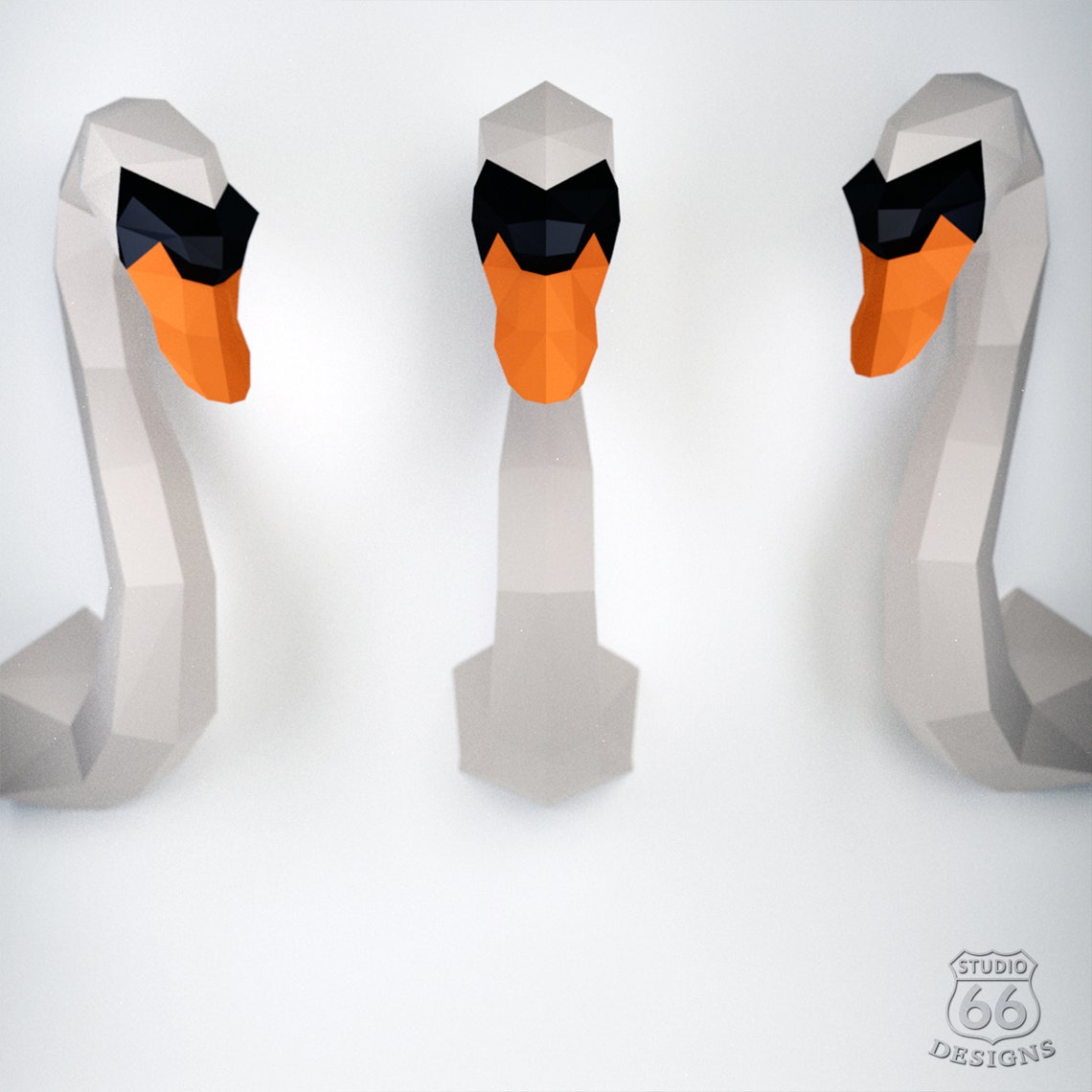 Papercraft Swan Paper Craft Swan 3D Paper Craft Sculpture - Etsy