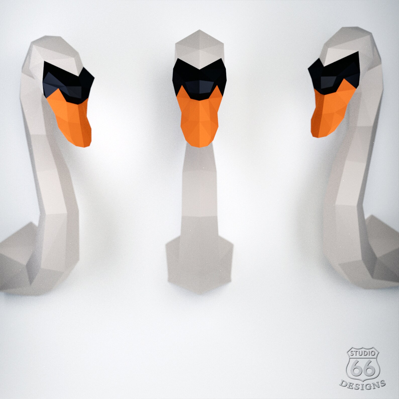 Papercraft Swan Paper Craft Swan 3D Paper Craft Sculpture - Etsy