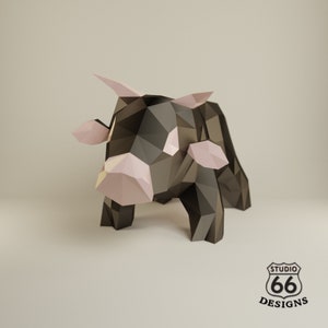 Small Highland Cow - Do It Yourself From Paper, Scottish Golden Calf 3D ...