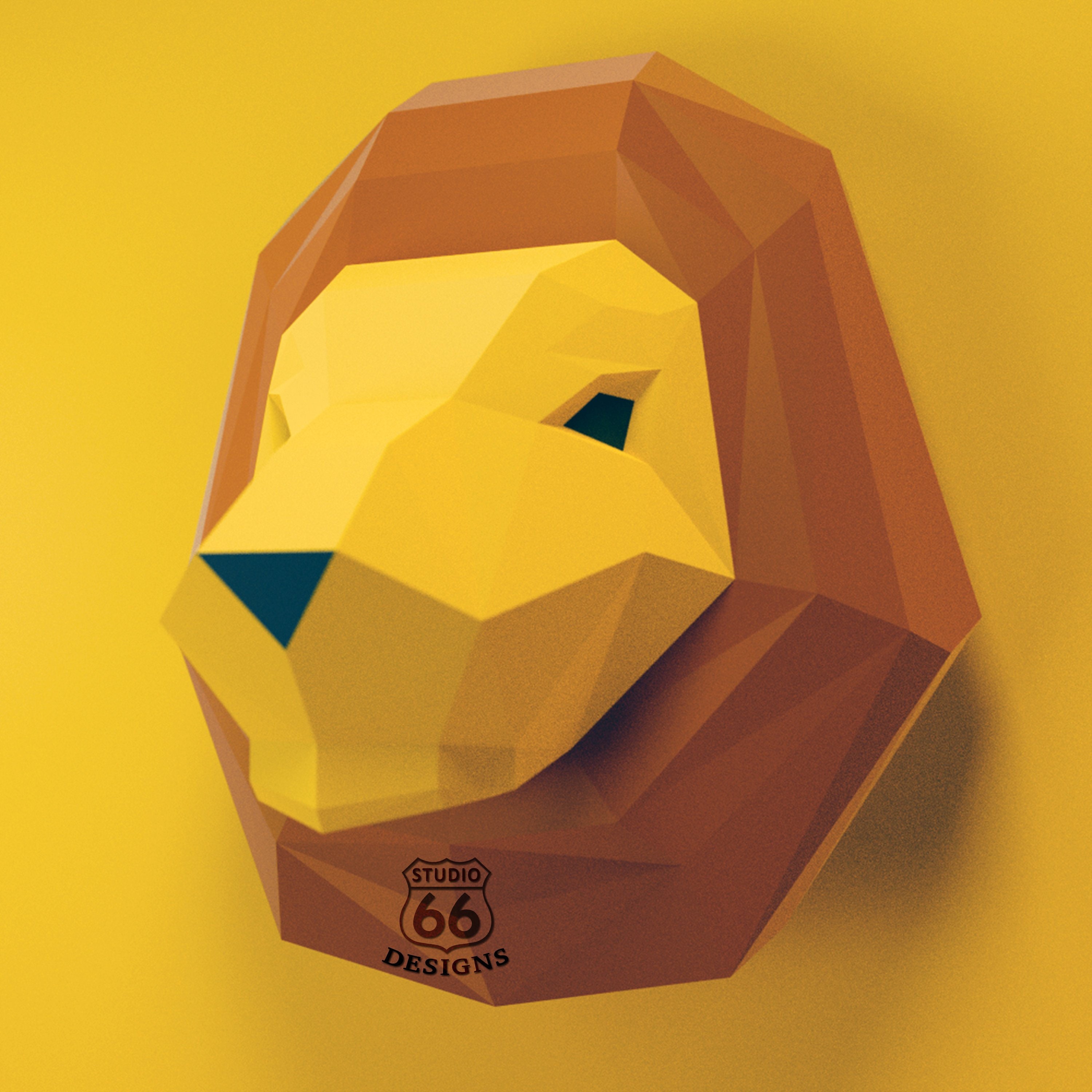 Papercraft Lion 3D Papercraft Lion King Paper Lion Animal - Etsy