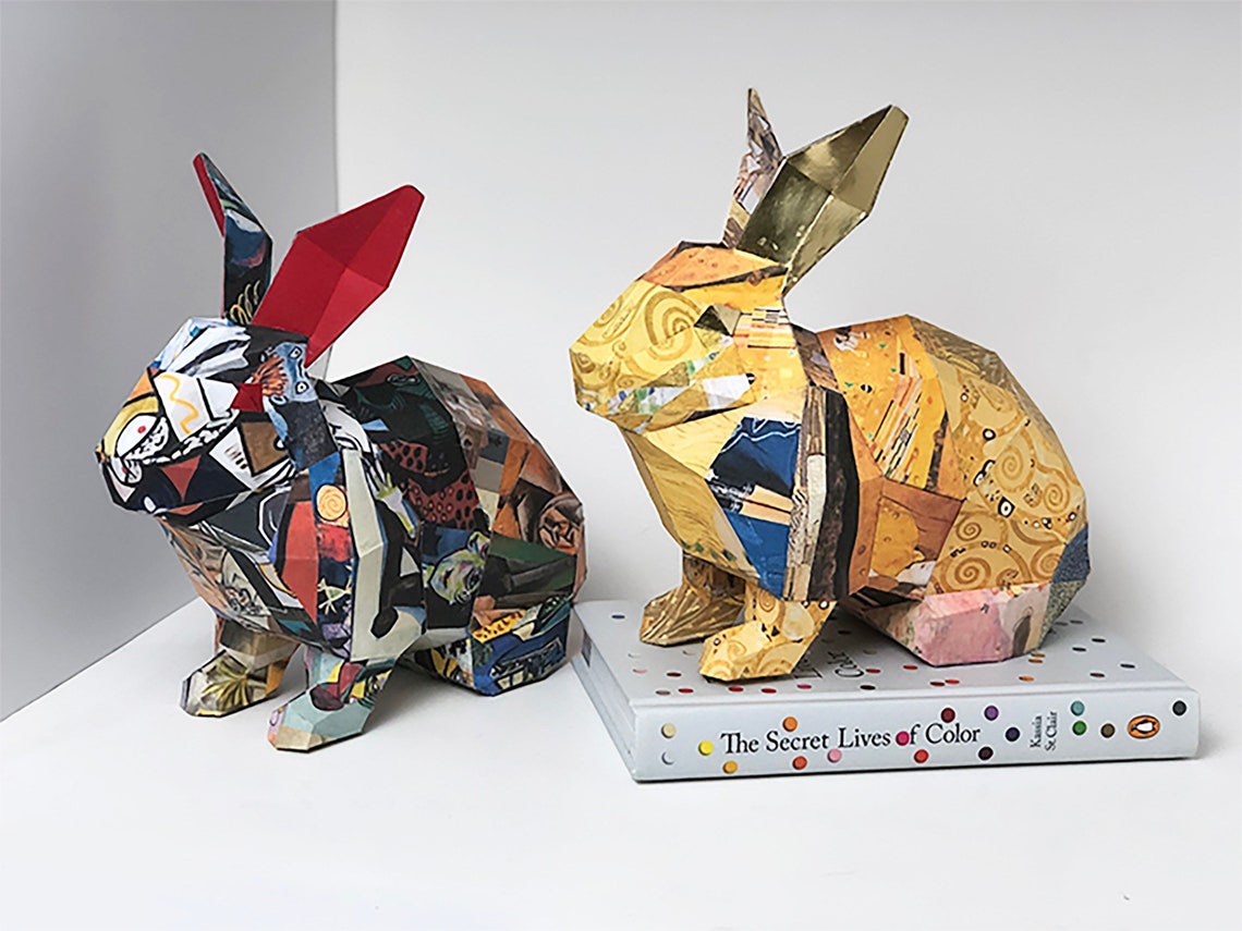 Rabbit Sculpture Papercraft Rabbit Paper Bunny Bunny - Etsy