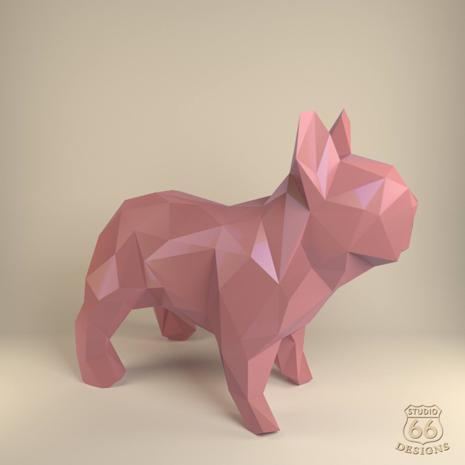 French Bulldog, Paper Dog, Papercraft Bulldog, Paper Animals, Papertoy ...