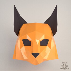 Lynx Halloween Mask, Papercraft 3D Pattern, Cosplay Fury Cat Papercraft ...
