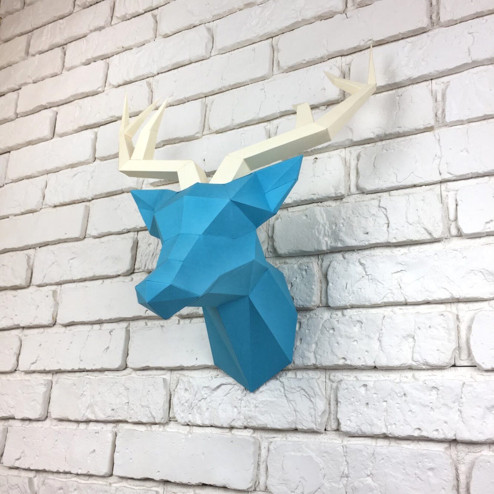 Deer Head Paper Sculpture Papercraft Deer Papercraft | Etsy