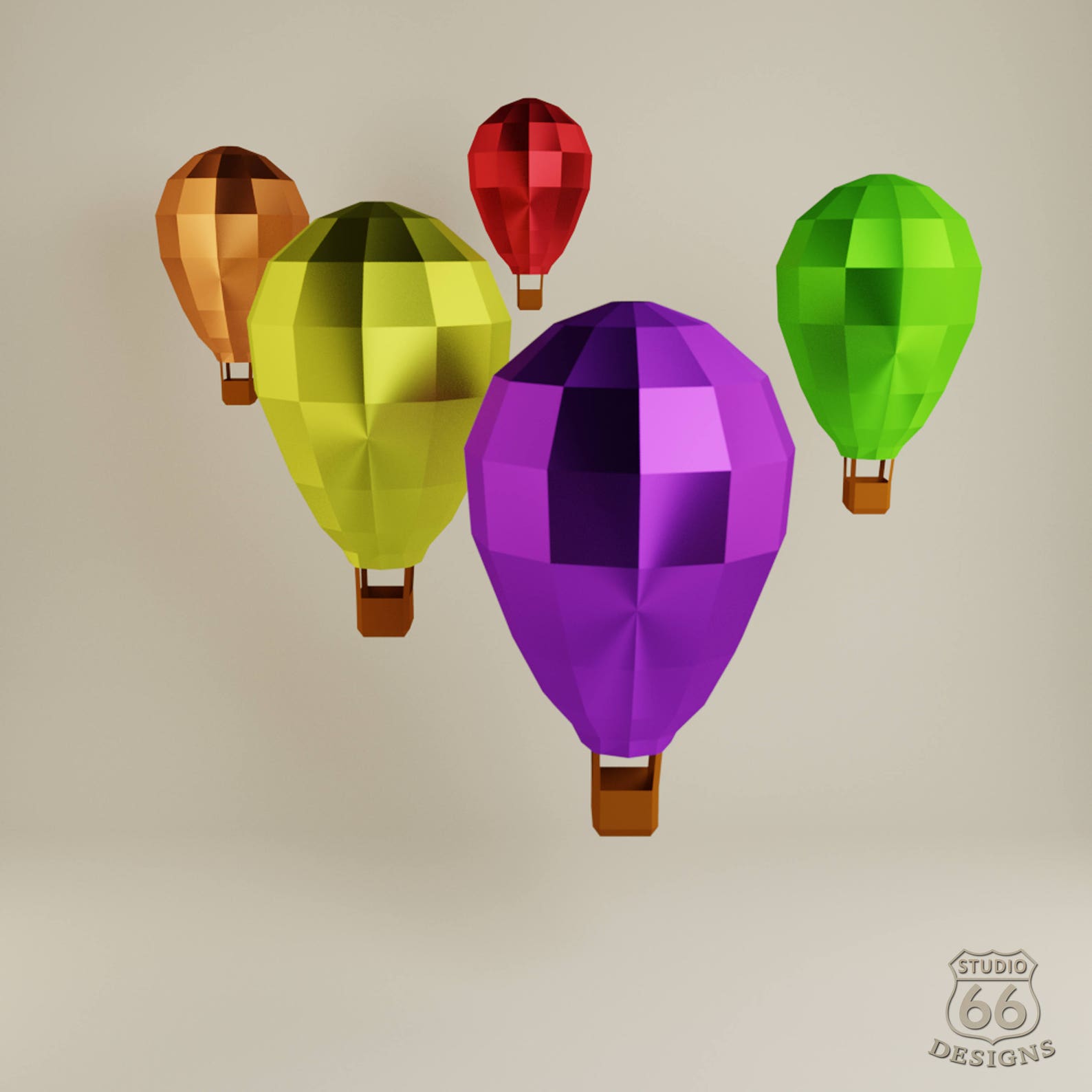 Papercraft Air Balloon Hot Air Balloon Papercraft Nursery - Etsy