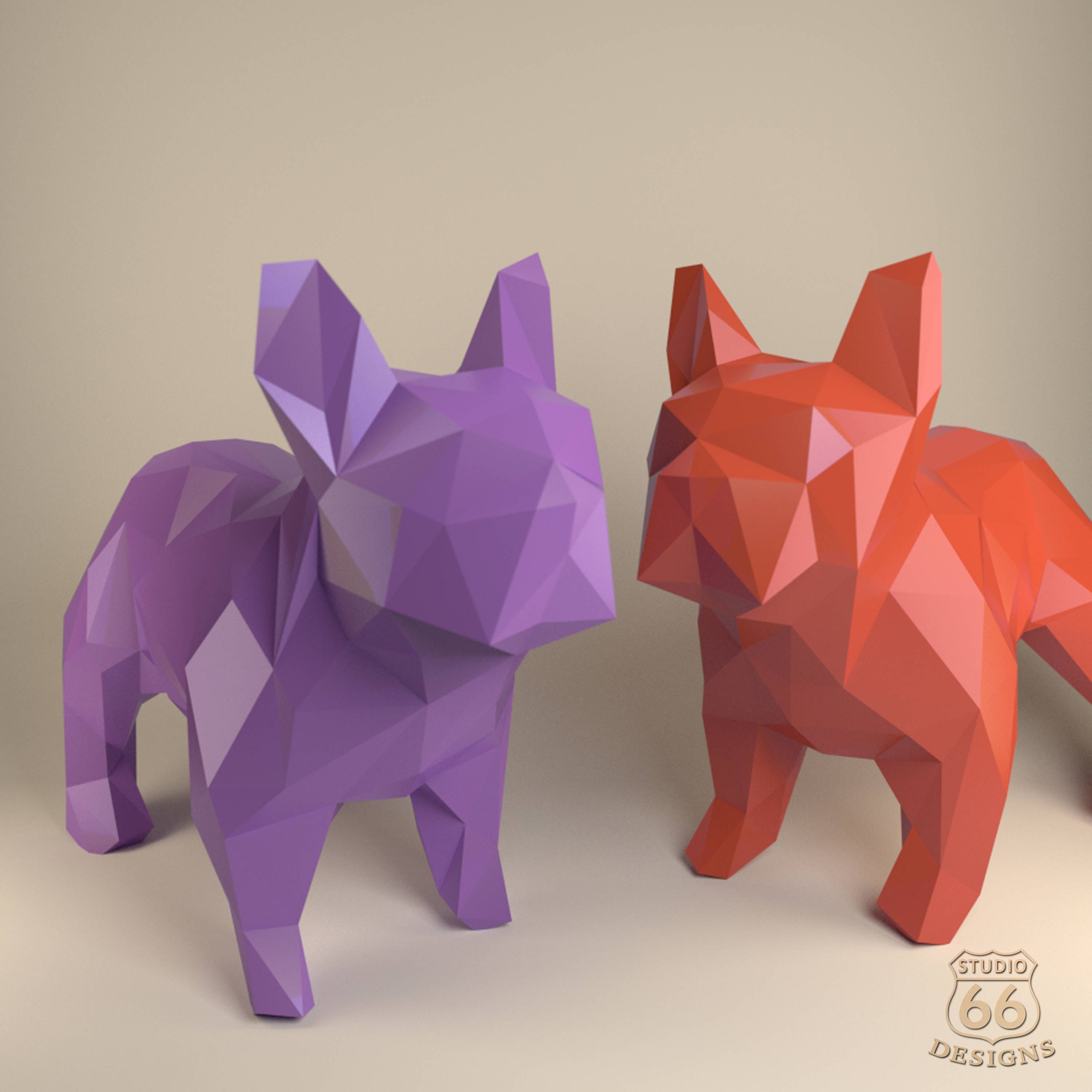 French Bulldog Paper Dog Papercraft Bulldog Paper Animals - Etsy