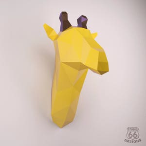 Giraffe Trophy Head, Papercraft Giraffe, Giraffe Paper Head, Paper ...