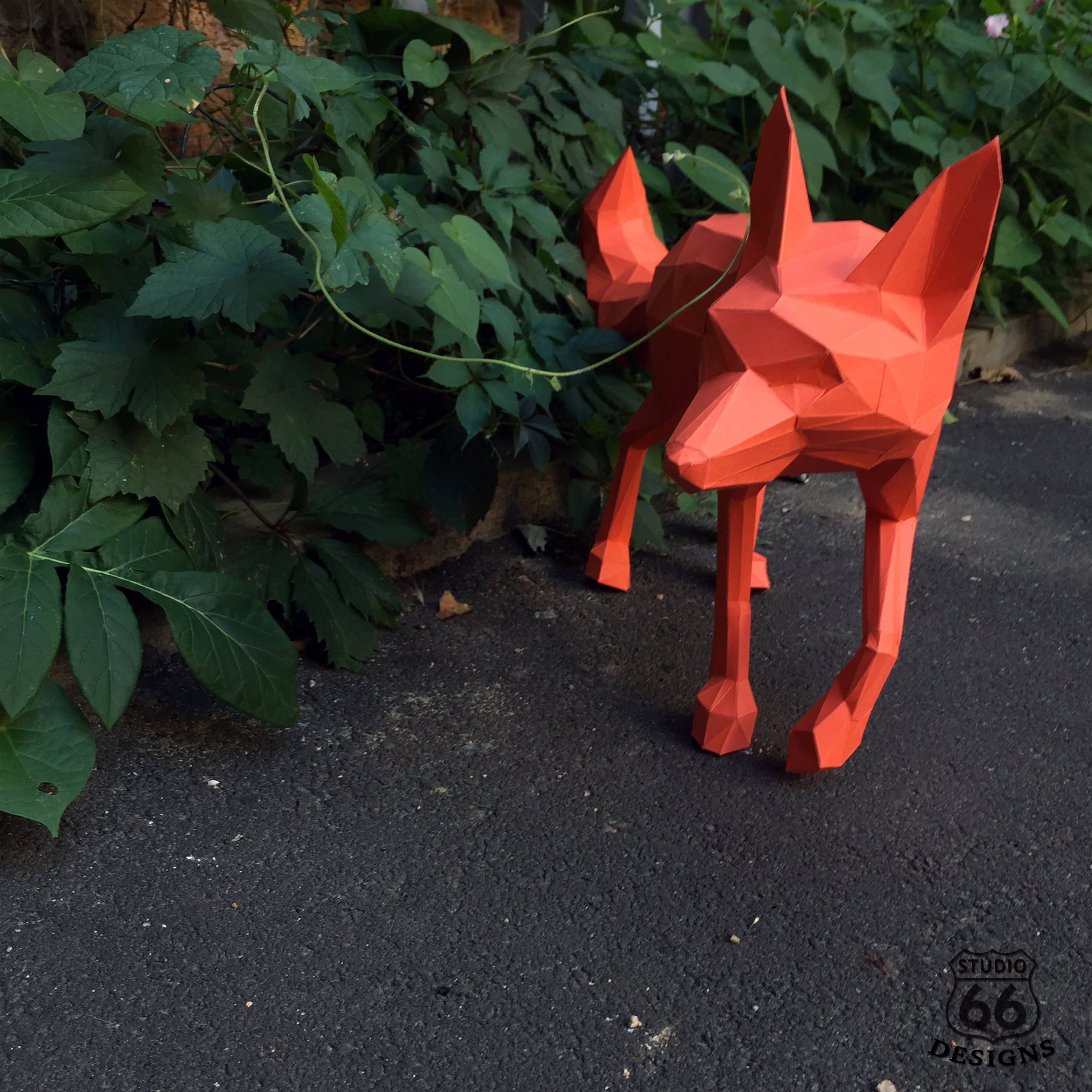 DIY Fox Papercraft, Red Fox, Fox Tail, Fox and Dogs, Fox Sculpture ...