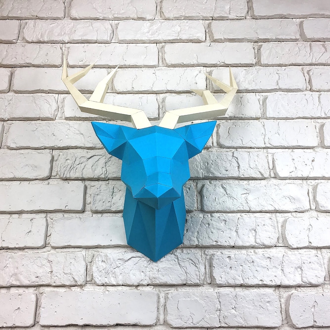 Deer Head Paper Sculpture Papercraft Deer Papercraft | Etsy