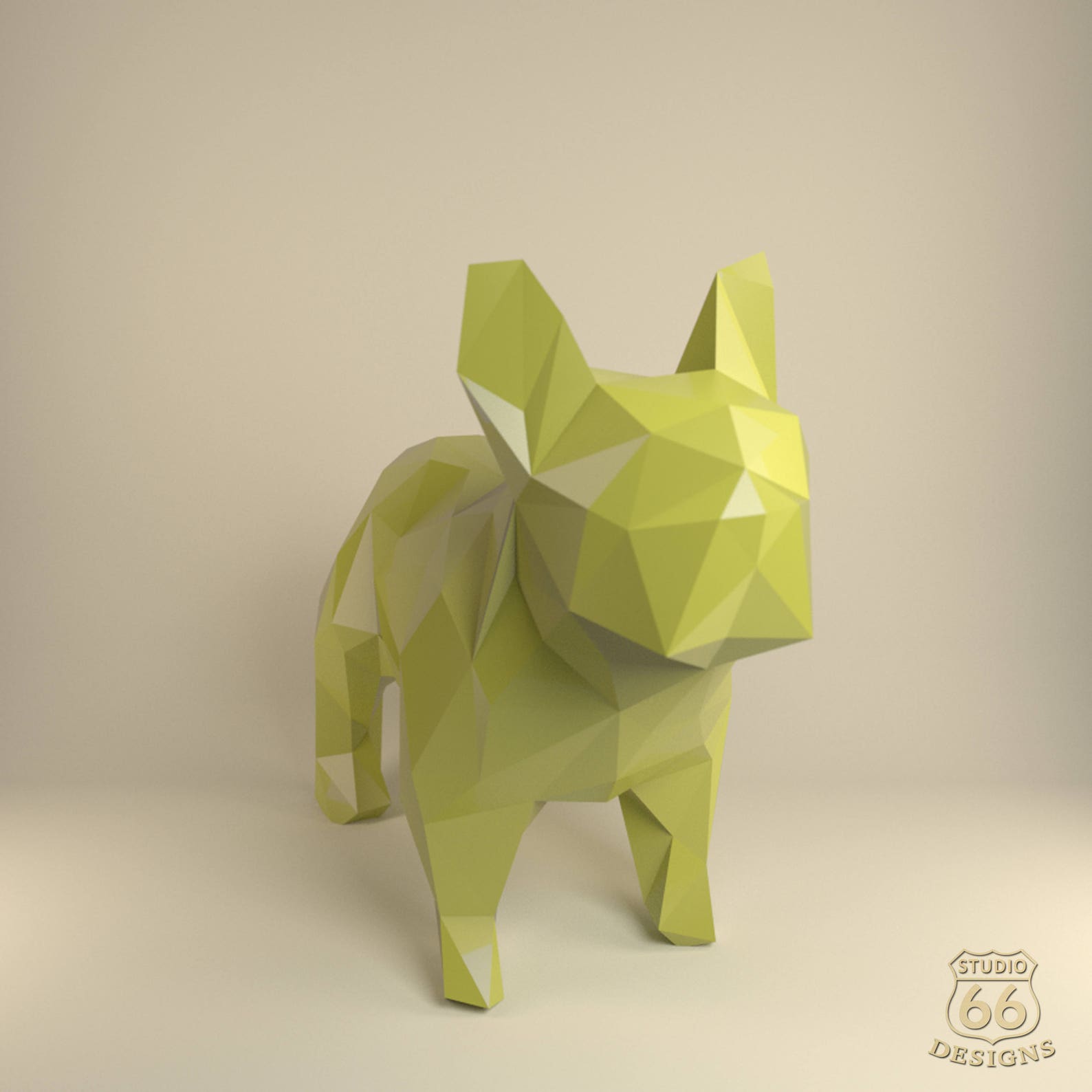 French Bulldog, Paper Dog, Papercraft Bulldog, Paper Animals, Papertoy ...