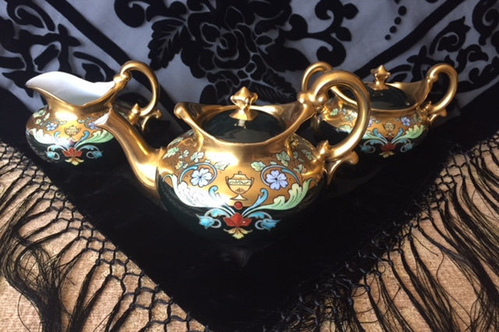 Antique Limoges 24kt Hand Painted Stouffer Tea Set, 1900s Tea Set/3 ...