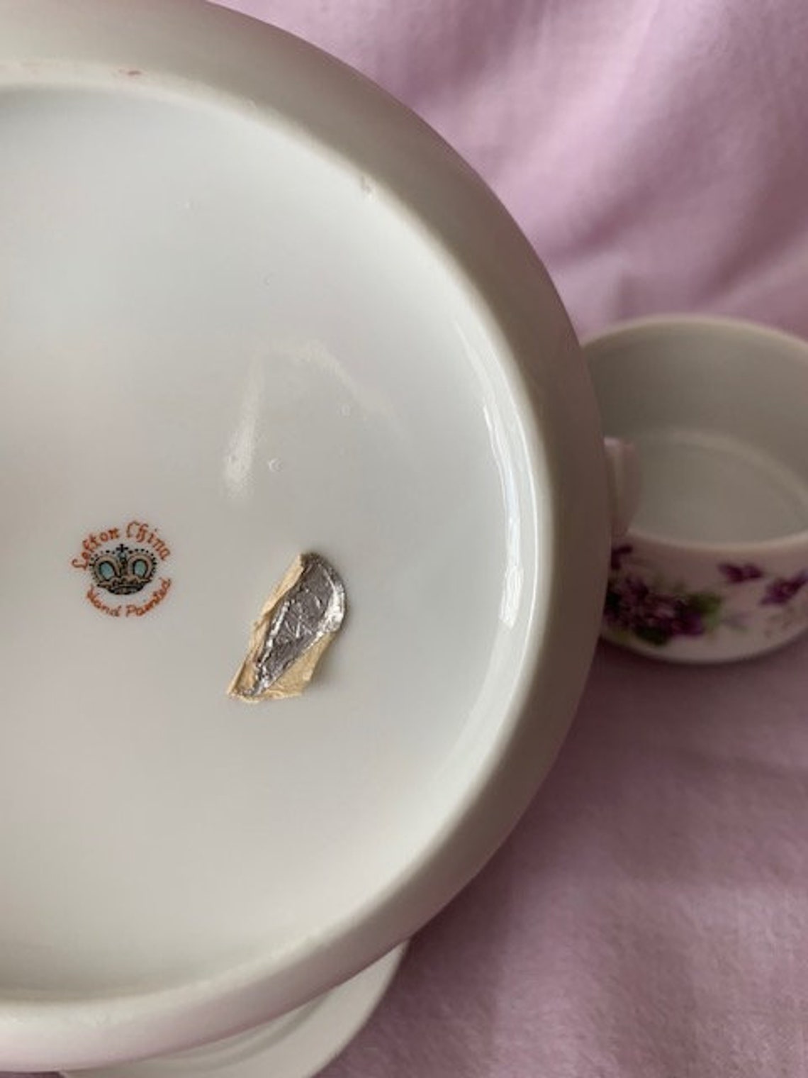 Lefton Stackable Teapot Rare 1940s Violets Teapot Set Hand - Etsy