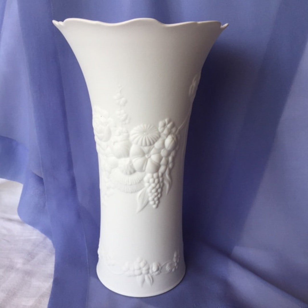 Kaiser Germany White Bisque Vase - Etsy