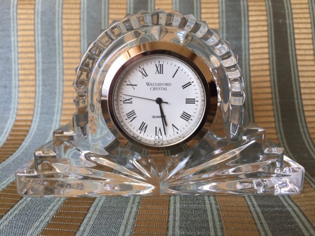 Waterford Crystal Small Desk Clock, Waterford Irish Crystal Clock - Etsy