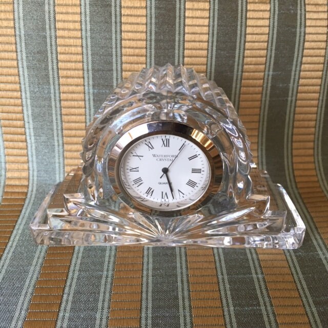 Waterford Crystal Small Desk Clock, Waterford Irish Crystal Clock - Etsy