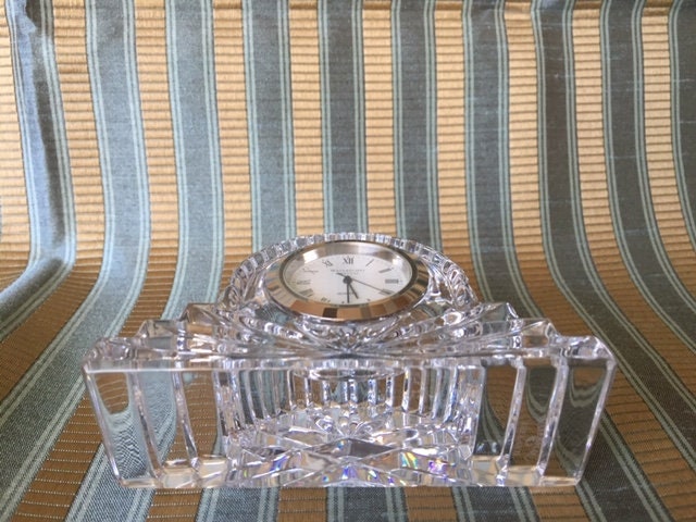 Waterford Crystal Small Desk Clock, Waterford Irish Crystal Clock - Etsy