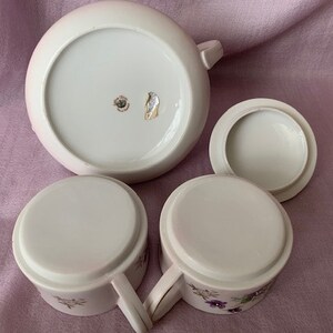 Lefton Stackable Teapot, Rare 1940s Violets Teapot Set, Hand Painted ...