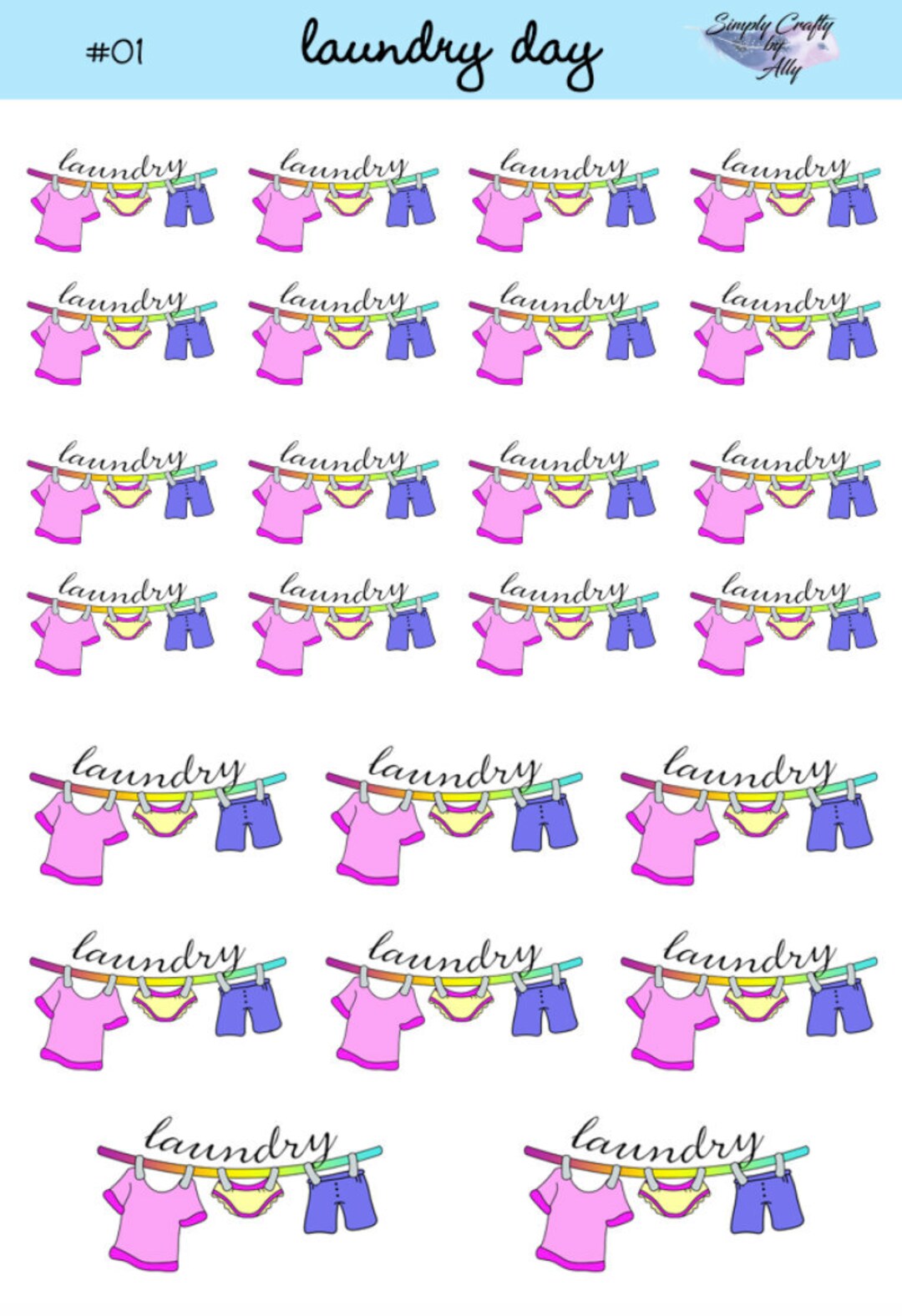 Laundry Day Planner Stickers - Etsy