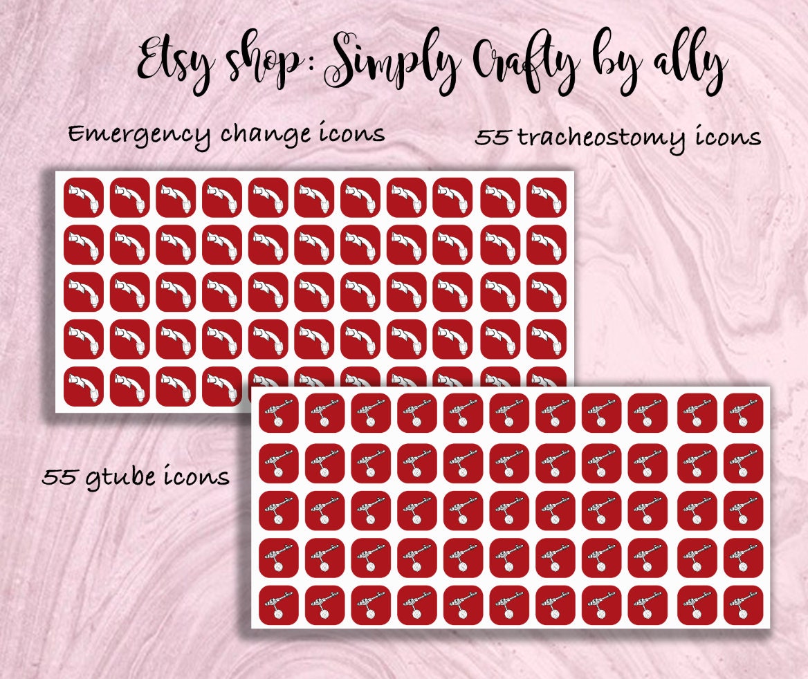 Emergency Change Tracheostomy and Gtube Stickers - Etsy