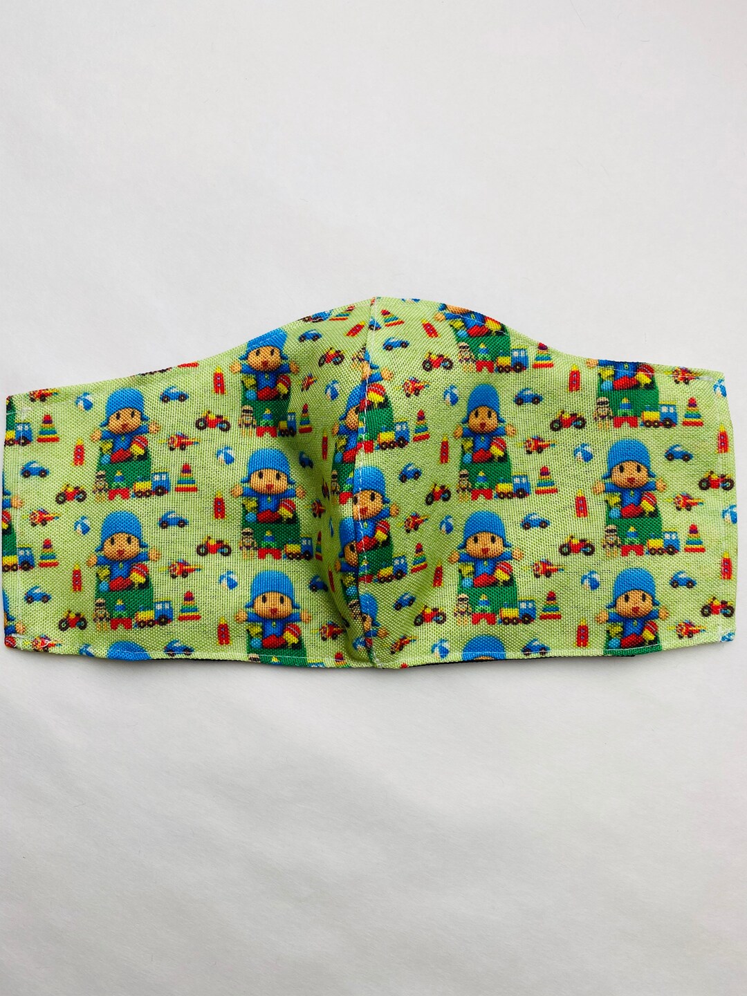 POLYESTER Pocoyo green Face mask with filter pocket - Etsy.de