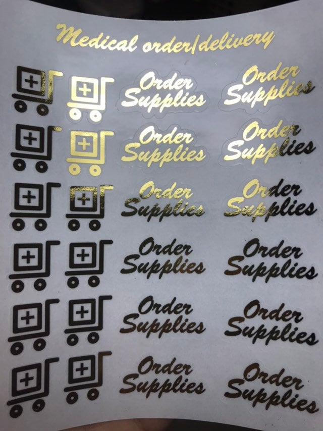 FOILED Monthly Medical Supply Stickers - Etsy