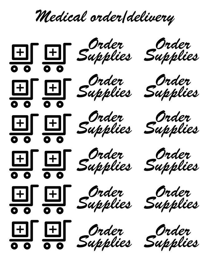 FOILED Monthly Medical Supply Stickers - Etsy
