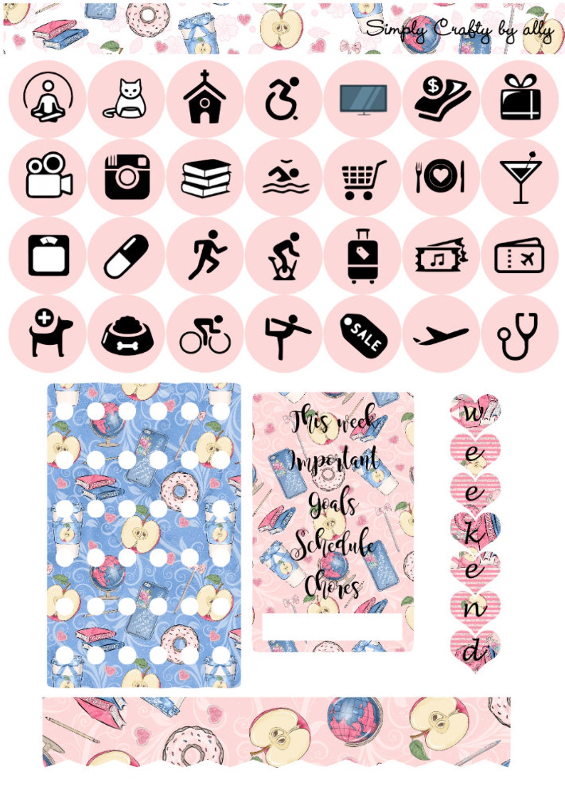 Mini Back to School HP Dashboard Weekly Set - Etsy