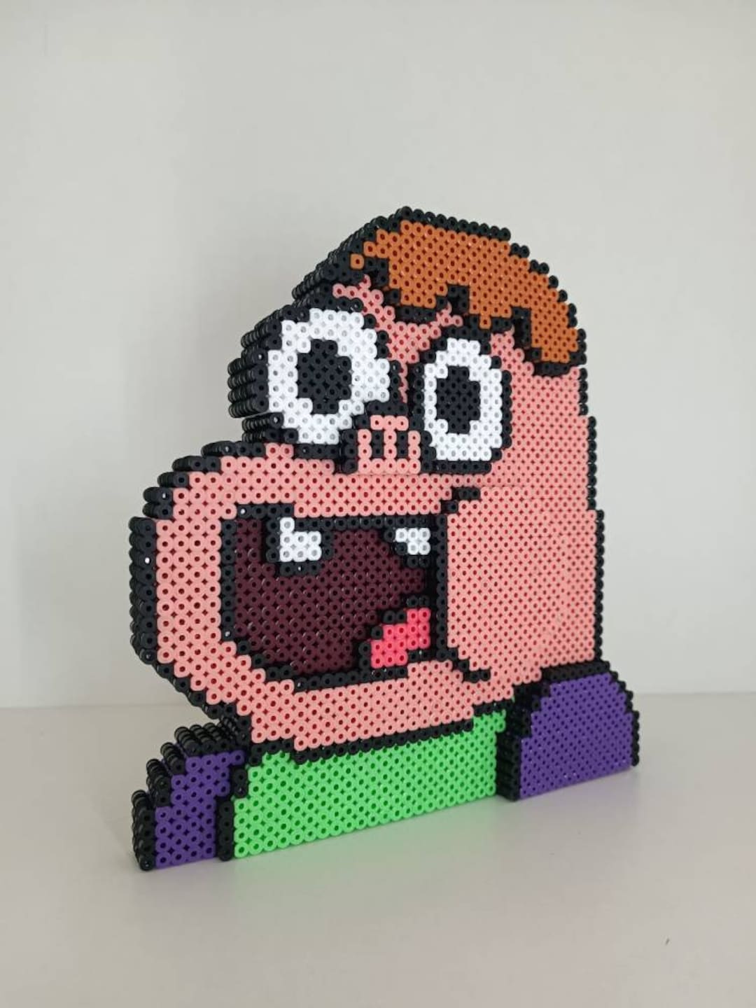 Clarence Happy Cartoon Boy Lamp – Handmade Pixel Art LED Light - Etsy