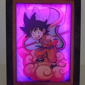 Dragon Anime Night Light, Shadow Box, Dragon Lightbox, Anime Lightbox ...
