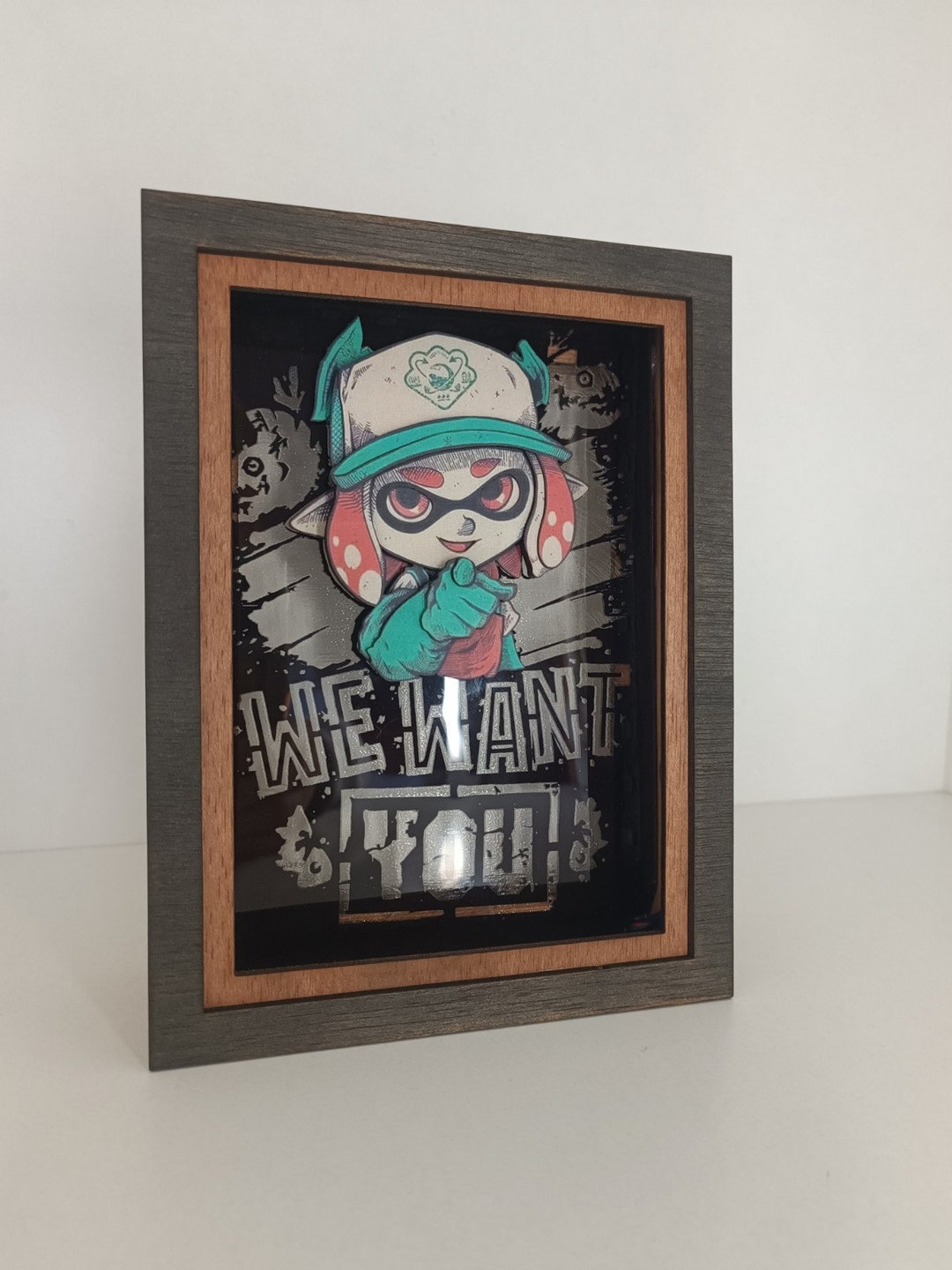 Splatoon Lamp: Grizzco Shadow Box, Color Changing LED Light - Etsy ...