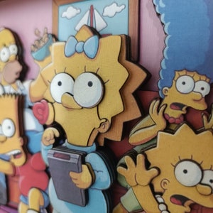 The Simpsons Night Light, Shadow Box, the Simpsons Lightbox,bart Homer ...