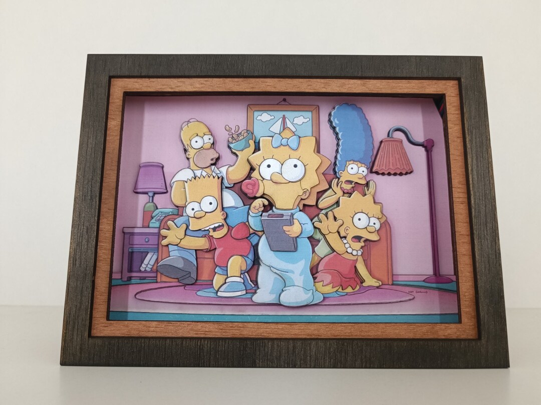 The Simpsons Night Light, Shadow Box, the Simpsons Lightbox,bart Homer ...