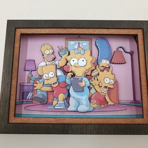The Simpsons Night Light, Shadow Box, the Simpsons Lightbox,bart Homer ...