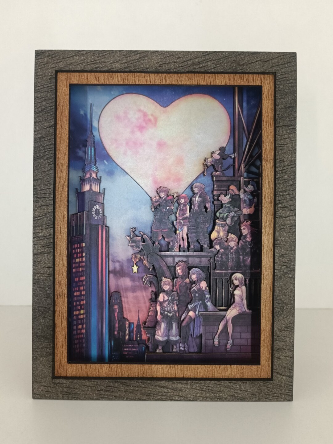 Sora Lamp Shadow Box: Kingdom Hearts Night Light, Handmade Diorama - Etsy
